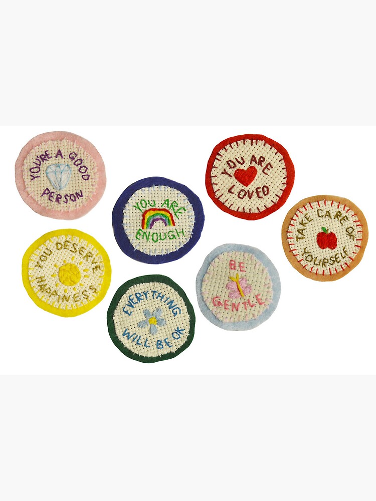 "positivity patches :)" Sticker for Sale by imsorrywomen | Redbubble