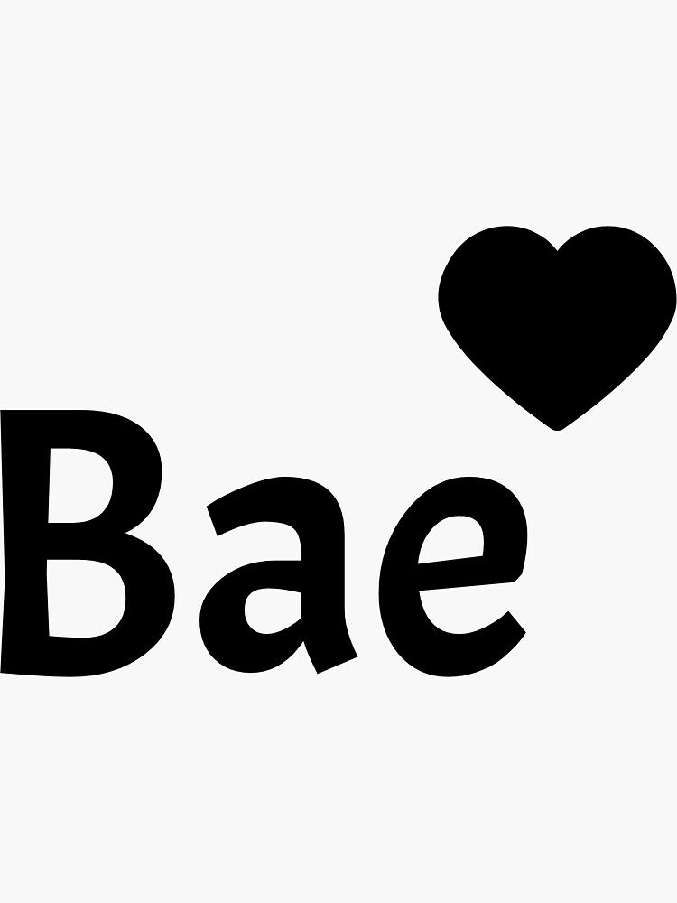 "Slang Bae with a heart" Sticker by RavniD | Redbubble