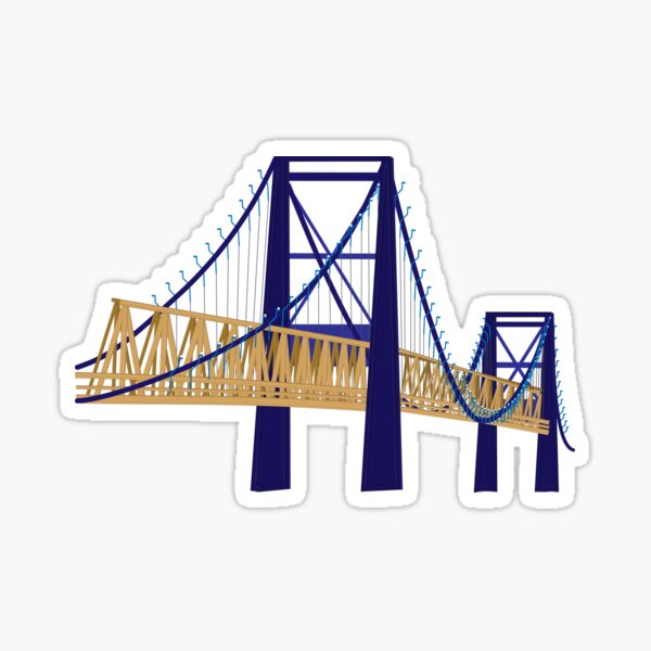 "Market Street Bridge" Sticker for Sale by momo-gill | Redbubble