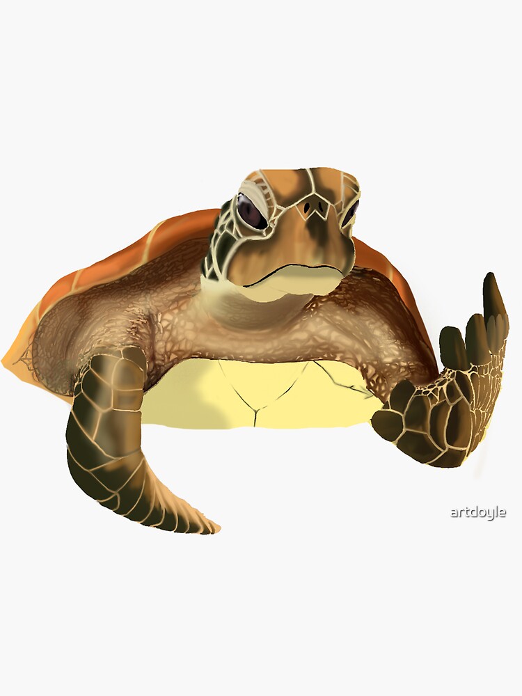 "Angry Turtle" Sticker by artdoyle | Redbubble