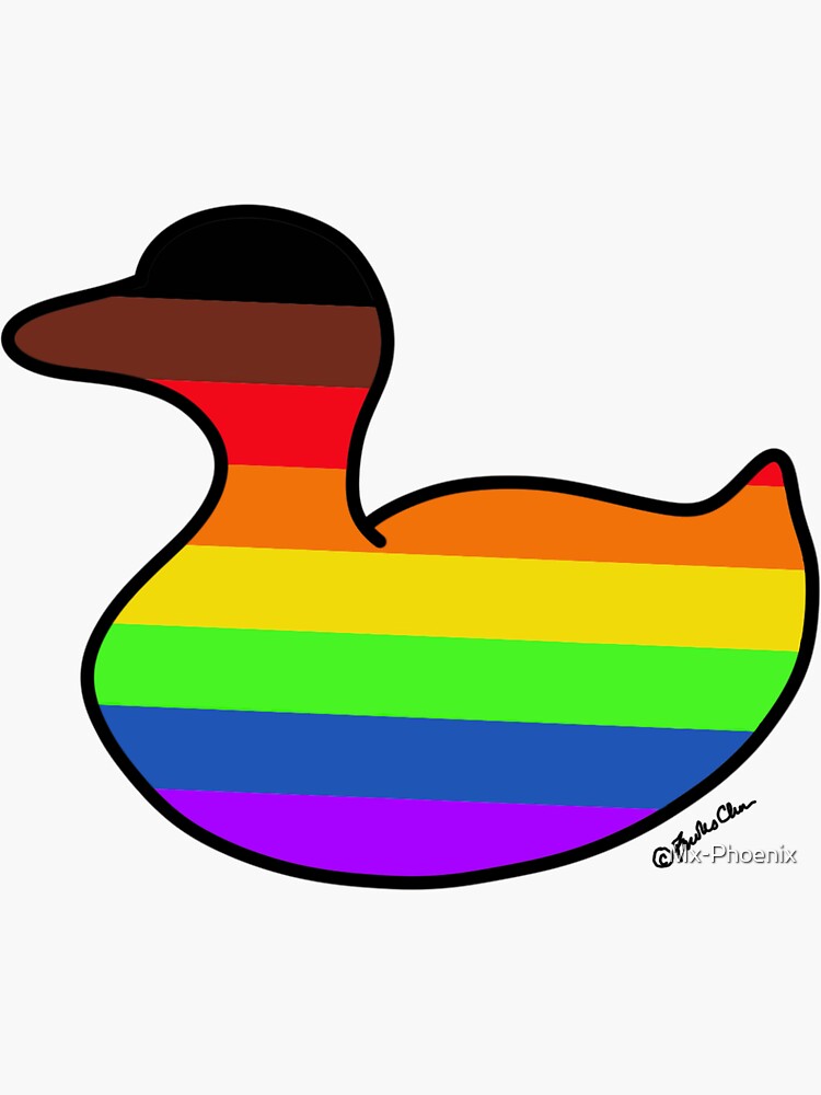 "Philly pride flag duck" Sticker for Sale by Mx-Phoenix | Redbubble