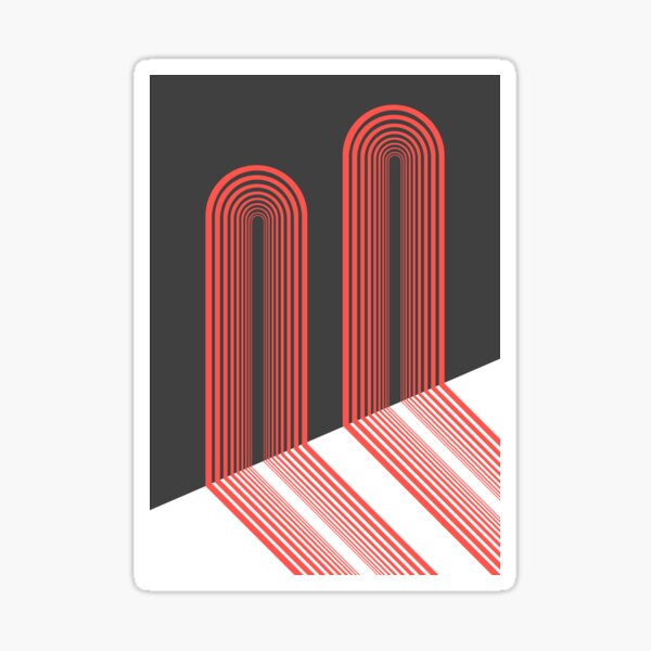 "MCM Inspired Arches #4" Sticker for Sale by aMano-mapping | Redbubble