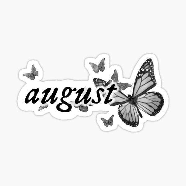 "Taylor Swift - folklore: august (with butterflies)" Sticker by ...