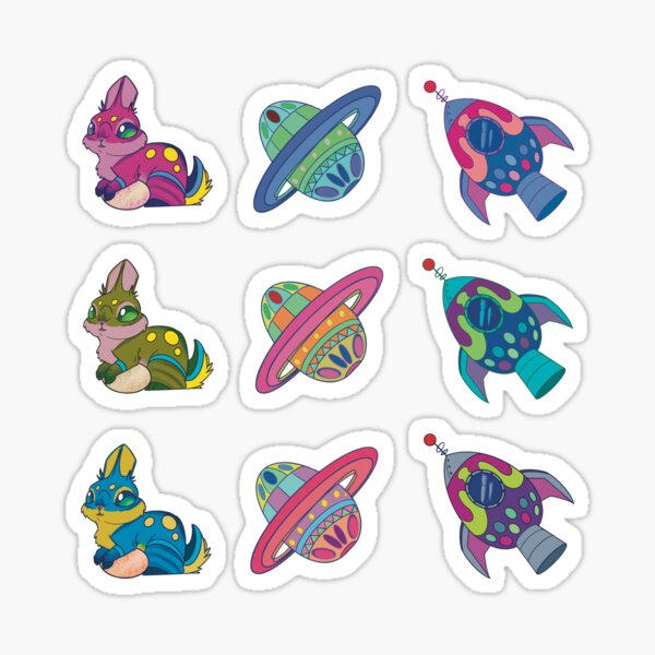 "Pack of nine stickers" Sticker for Sale by pastelfluff | Redbubble