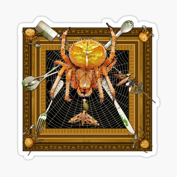 "The Orb Weaver, the Moth, and the Grenade" Sticker for Sale by ...