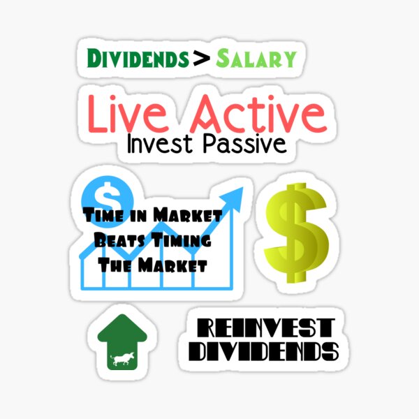 "Long Term Investing Dividend Investing sticker pack" Sticker for Sale ...
