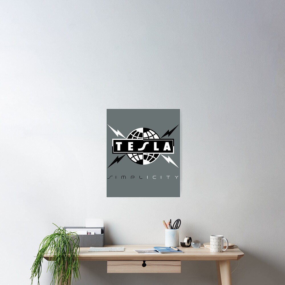 "Tesla Band Logo " Poster for Sale by ChakraAtelier | Redbubble