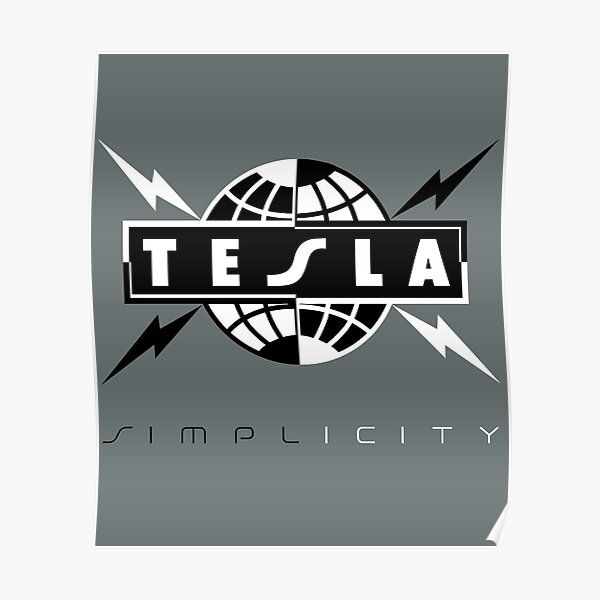 "Tesla Band Logo " Poster for Sale by ChakraAtelier | Redbubble