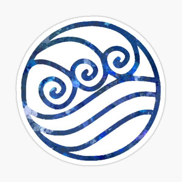 "Water Tribe Symbol" Sticker for Sale by SmolPotatoShop | Redbubble