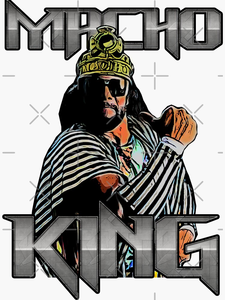 "Macho King" Sticker for Sale by JTK667 | Redbubble