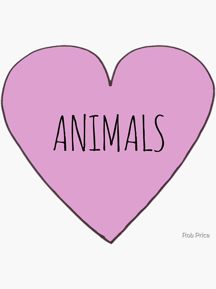 "ANIMAL LOVE" Sticker for Sale by wanungara | Redbubble