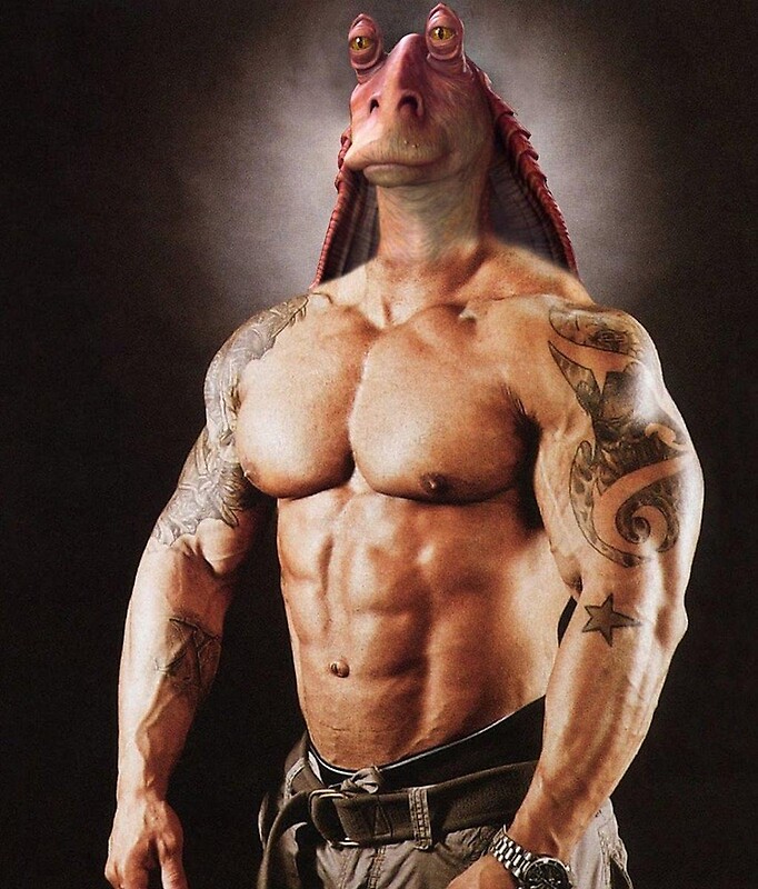 "Buff Jar Jar Binks" by HelloCletus | Redbubble