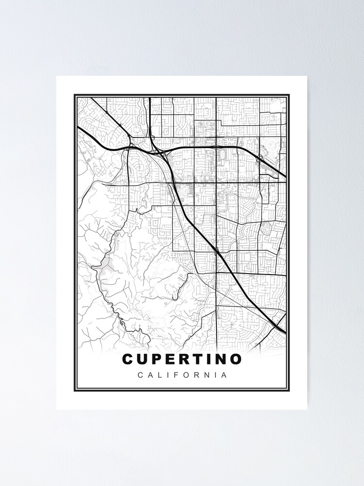 "Cupertino Map" Poster for Sale by sibudas | Redbubble