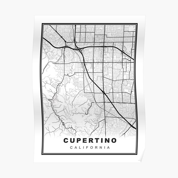 "Cupertino Map" Poster for Sale by sibudas | Redbubble