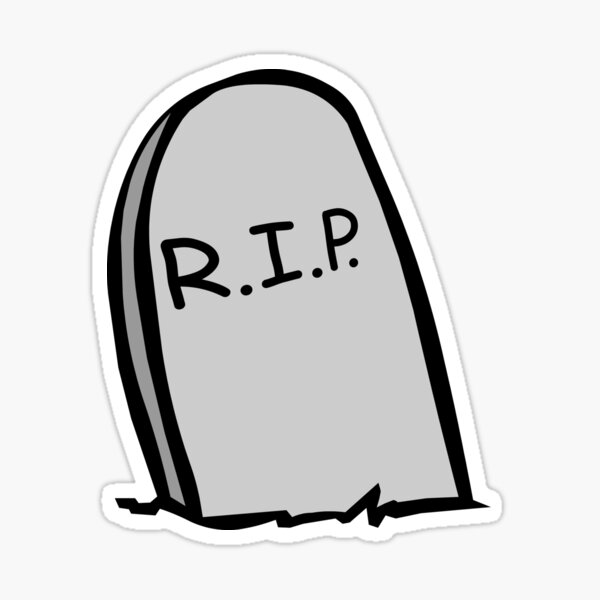 "Rest in Peace" Sticker for Sale by designsbymood | Redbubble