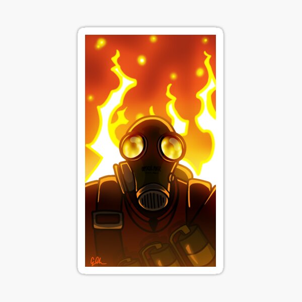 "Pyromaniac" Sticker for Sale by Echosaurus | Redbubble