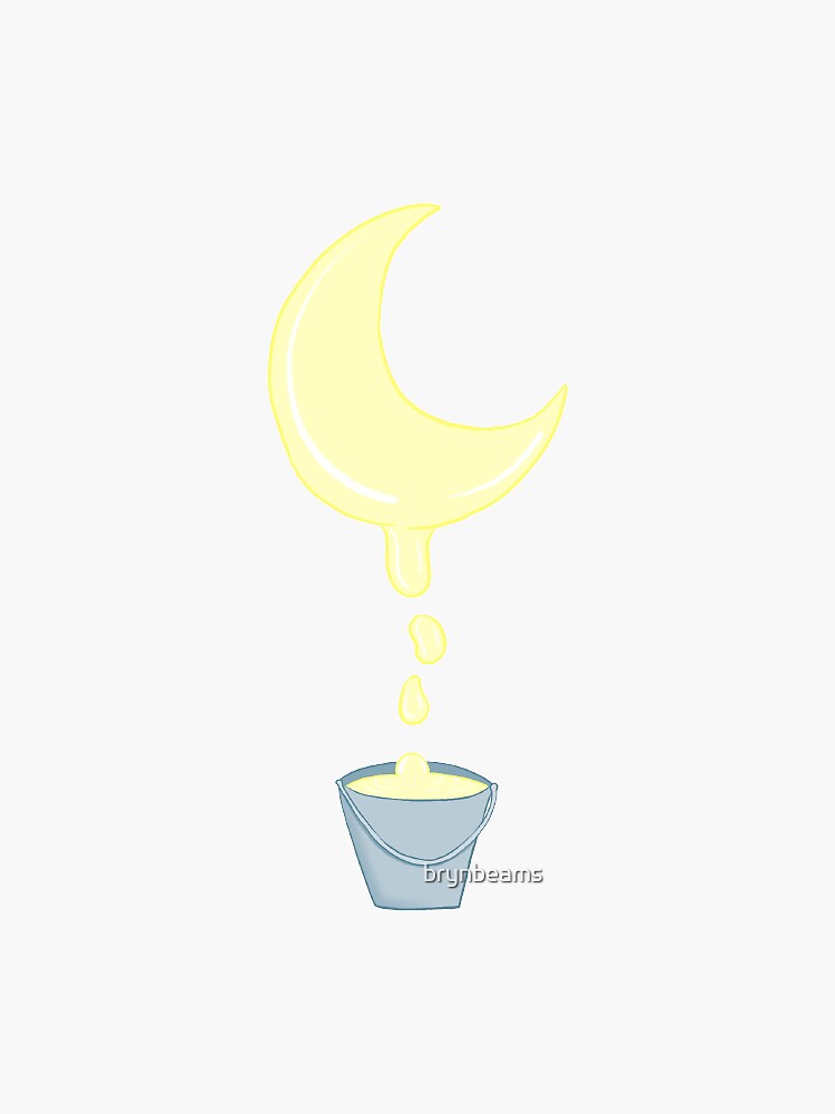 "Moon Drip" Sticker by brynbeams | Redbubble
