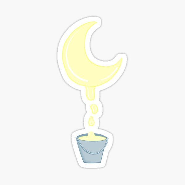 "Moon Drip" Sticker by brynbeams | Redbubble