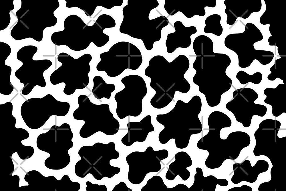 "Cow Print Black and White Animal Print Patterns " by patternsoup ...