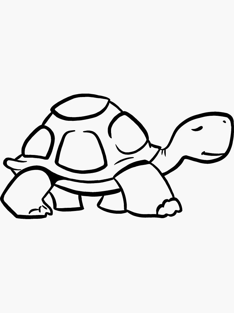 "cute little turtle outline" Sticker for Sale by Sommerhill7 | Redbubble
