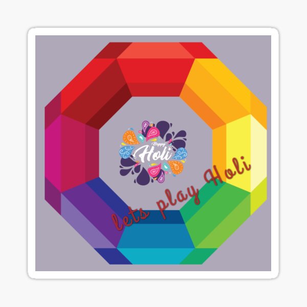 " Happy Holi design for redbubble" Sticker by UMA55 | Redbubble