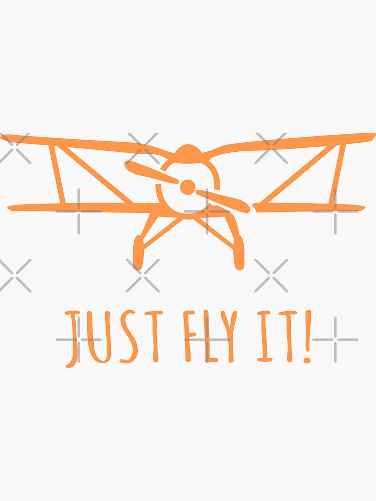 "Aeromodelling - Just fly it!" Sticker for Sale by olivergraham | Redbubble