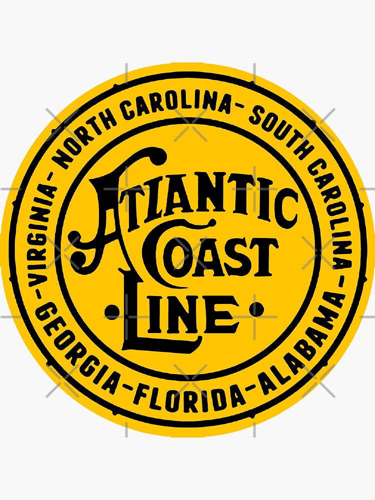 "Atlantic Coast Line Black & Yellow" Sticker for Sale by Pop-Pop-P-Pow ...