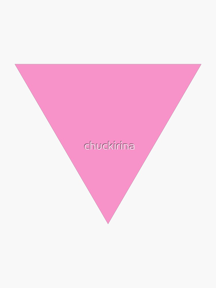 "Pink Triangle" Sticker for Sale by chuckirina | Redbubble