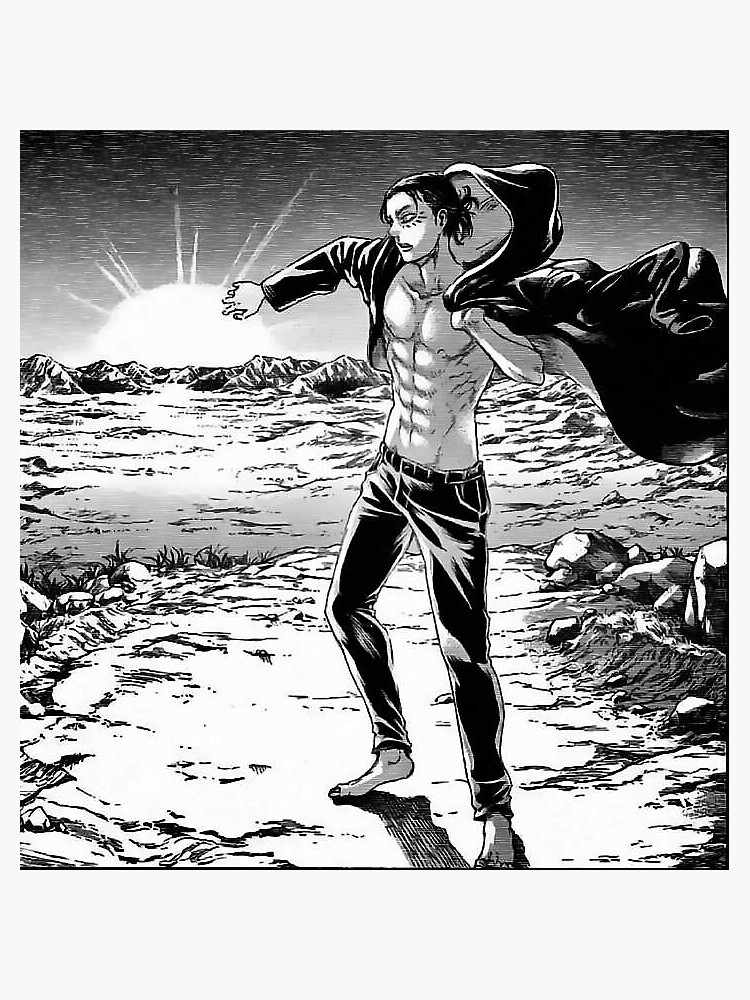 "Eren putting on his coat" Sticker for Sale by Animeshop974 | Redbubble