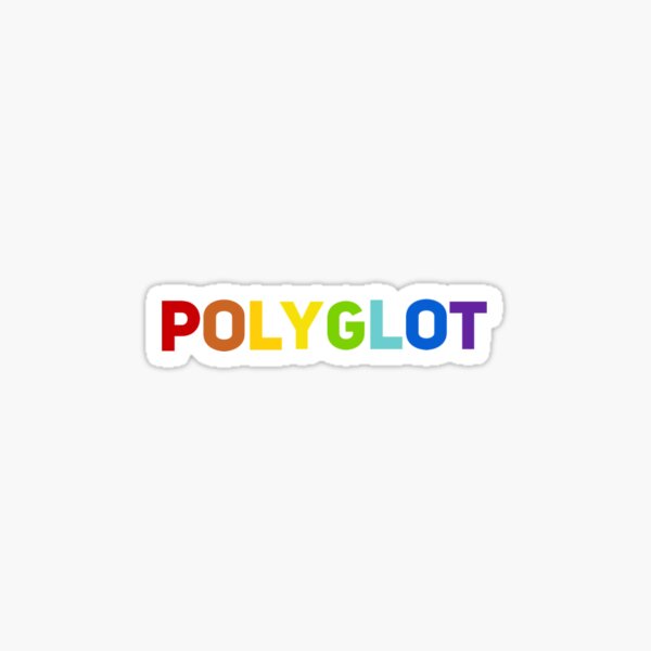 "Rainbow Polyglot" Sticker for Sale by DavitFarmanyan | Redbubble