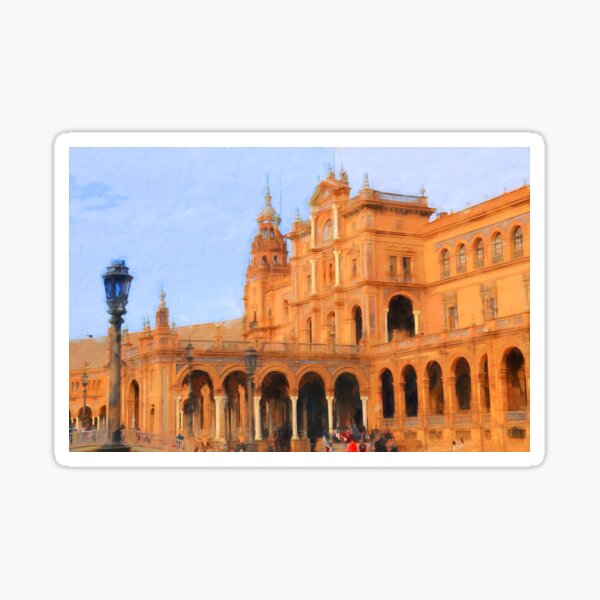 "Plaza de Espana, Seville" Sticker for Sale by ErianAndre | Redbubble