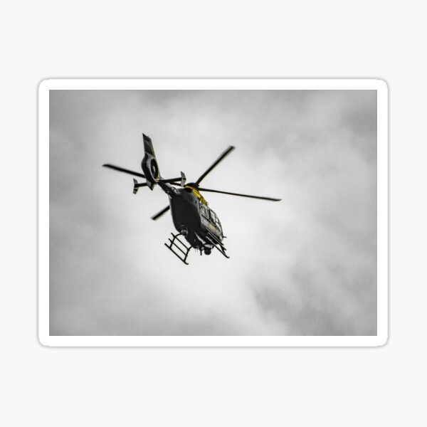 "NPAS Police Eurocopter in flight." Sticker for Sale by Yellow-14 ...