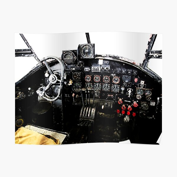 "RAF World War 2 AVRO Lancaster cockpit" Poster for Sale by ...