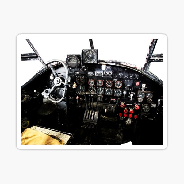 "RAF World War 2 AVRO Lancaster cockpit" Sticker for Sale by ...