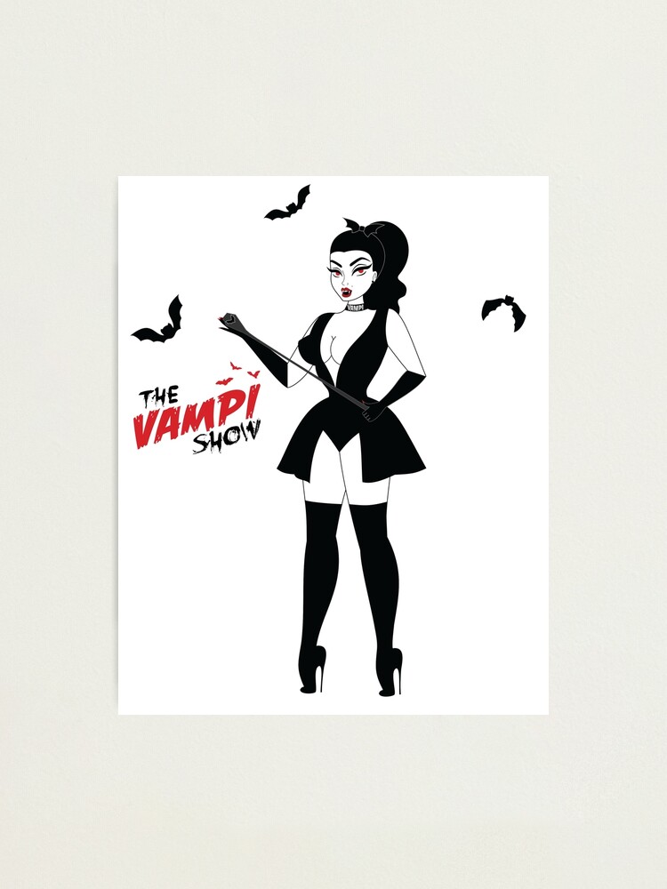 "Domina Vampi - The Vampi Show Black & Red Logo" Photographic Print by ...