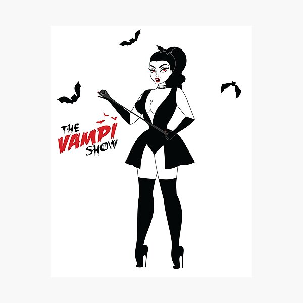 "Domina Vampi - The Vampi Show Black & Red Logo" Photographic Print by ...