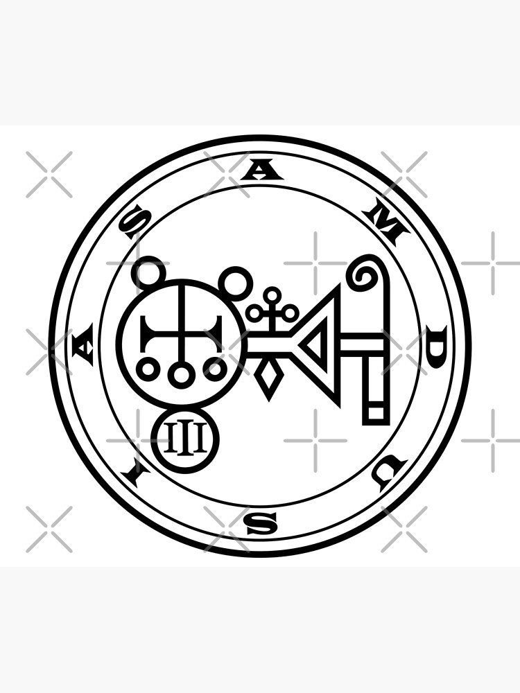 "Amdusias demon goetia black Sigil occult Magick Seal" Poster for Sale ...