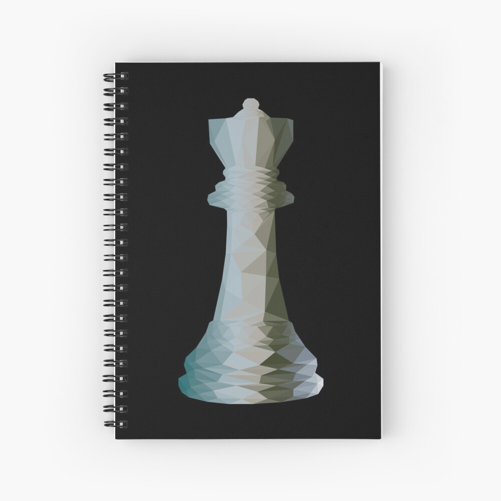 "Chess Queen Low Poly" Spiral Notebook by MHich | Redbubble