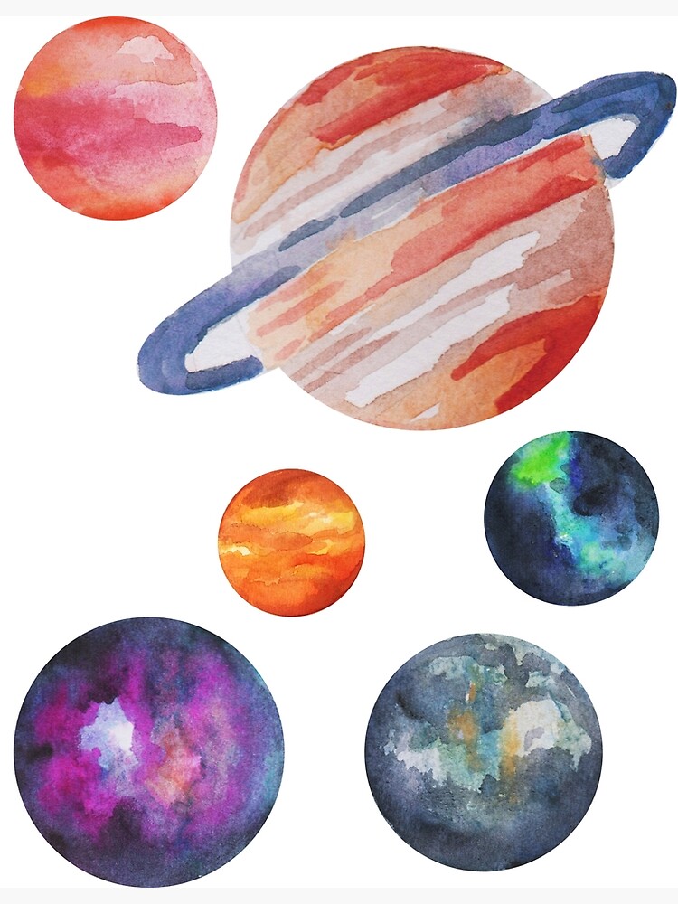 "Planets in color" Art Print for Sale by TheHappyBomb | Redbubble
