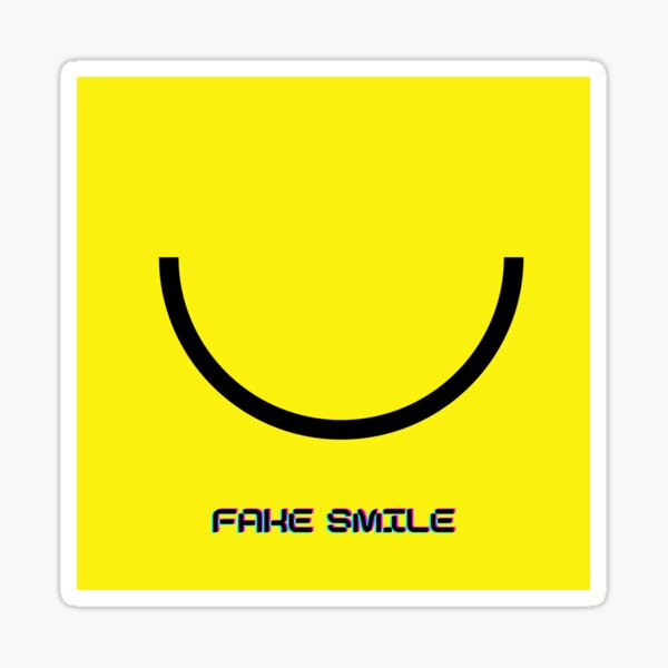 "Fake Smile" Sticker for Sale by byblani | Redbubble