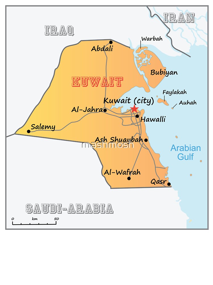 Kuwait Bordering Countries Geography Of Kuwait Wikipedia