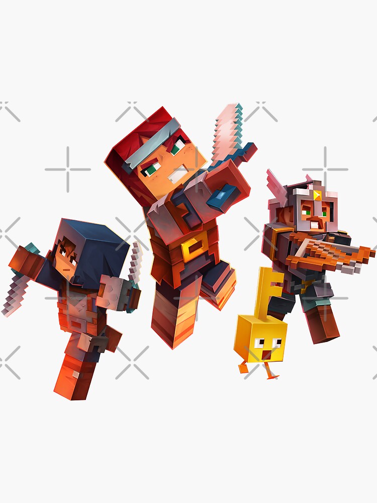 "Minecraft Dungeons" Sticker for Sale by LiluBellelule | Redbubble