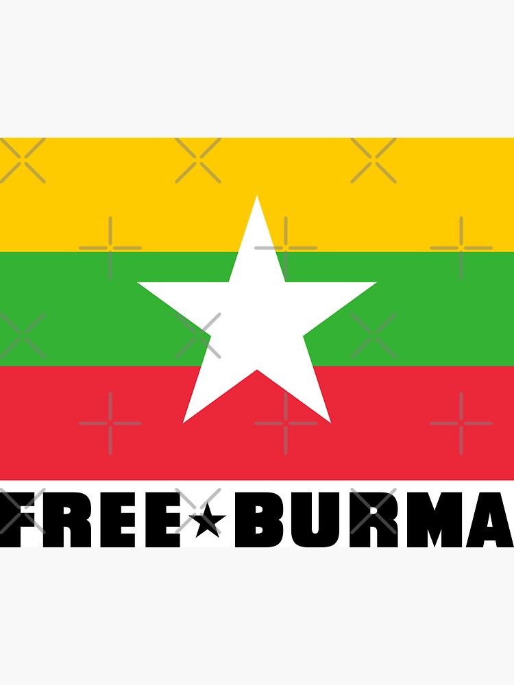 "Save Myanmar Free Burma" Sticker for Sale by designandclouds | Redbubble