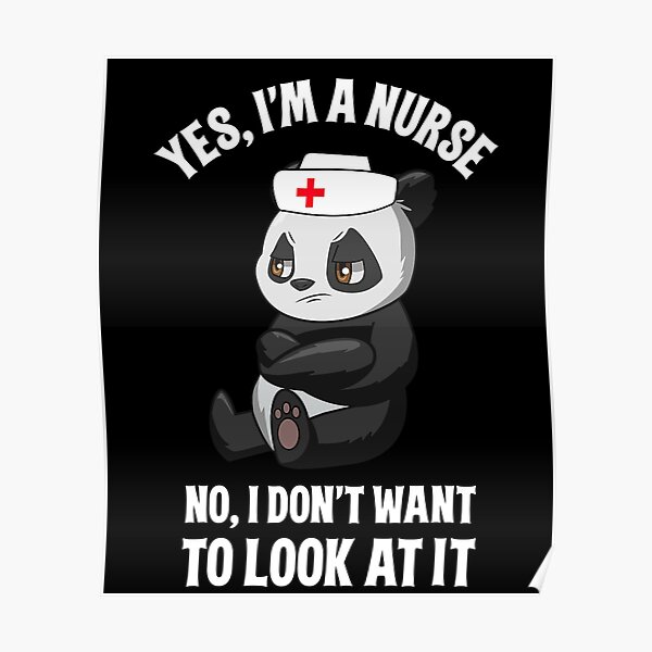 "Nurse Panda, Nursing RN LNP" Poster for Sale by caltagirone9421 ...
