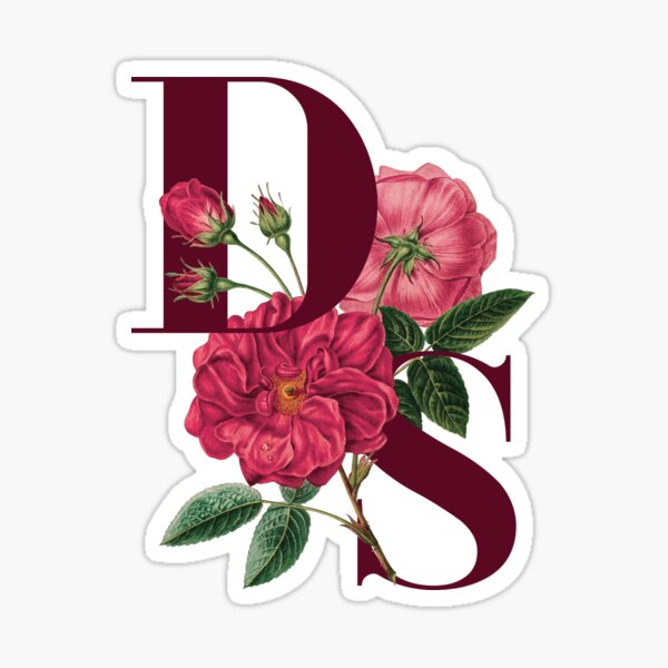 " D & S Name's Initial Font Floral Typography - D & S Beautiful Letter ...