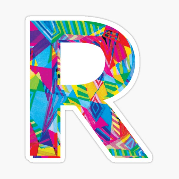 "Fun Letter - R" Sticker for Sale by Winterrr | Redbubble