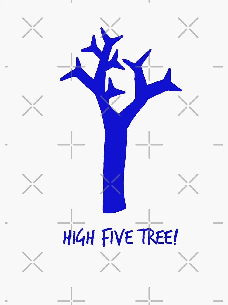"High Five Tree" Sticker for Sale by LuckiiArts | Redbubble