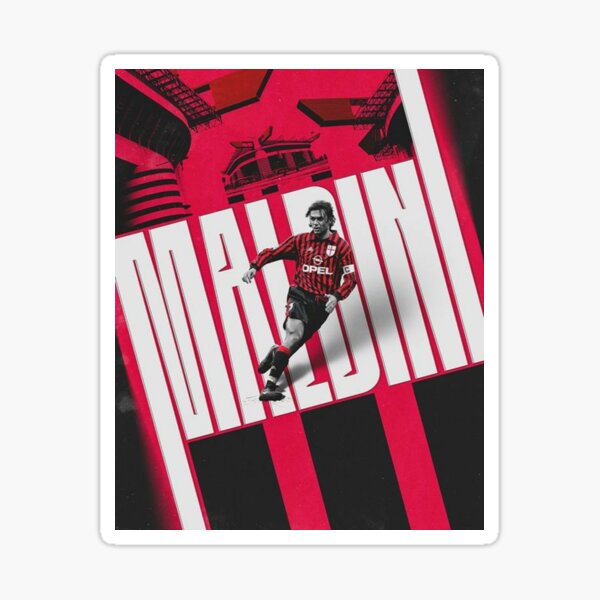 "Paolo Maldini wallpaper" Sticker by silpitri64 | Redbubble