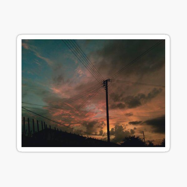 "A scenery at evening" Sticker for Sale by TheJuliadotcom | Redbubble