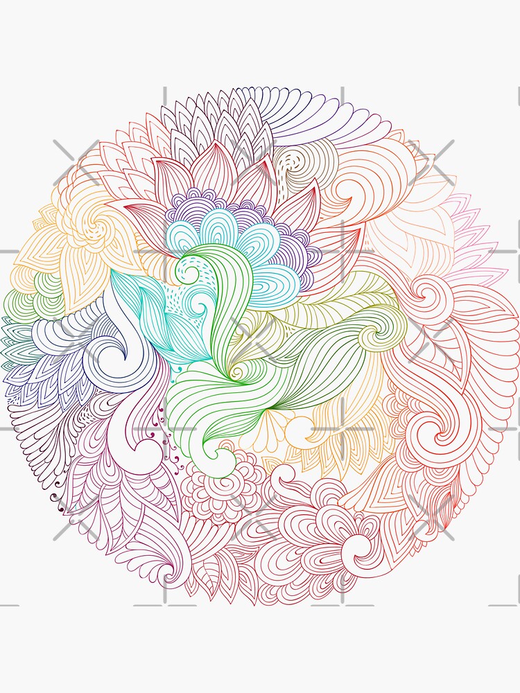 "Mandala Gaia" Sticker for Sale by Meditanacor | Redbubble